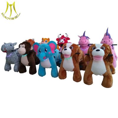 China Hansel wholesale children electric mountable toy plush motorized riding animals for sale