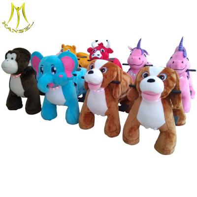 China Hansel used amusement park equipment stuffed electric animal kids scooter for sale