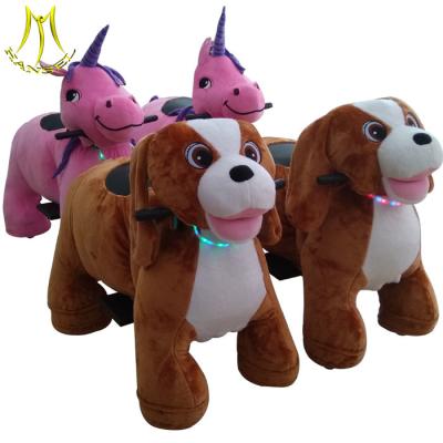 China Hansel amusement games motorized plush animal plush unicorn electric scooter for sale