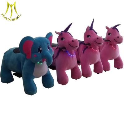China Hansel kids stuffed animal mountable riding animal toys for shopping mall for sale