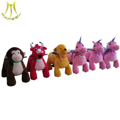 China Hansel hot sale adorable plush electric riding animal toys for kids for sale