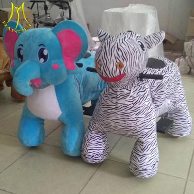 China Hansel latest coin operated electric ride on plush elephant toy for sale