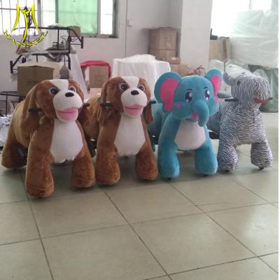 China Hansel amusement stuffed toy car electric animal scooter ride for sale