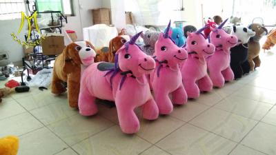 China Hansel amusement park battery operated ride on stuffed electric animals for sale