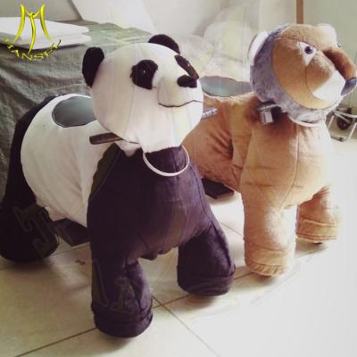 China Hansel game center equipment kid plush electric animal toy car for sale