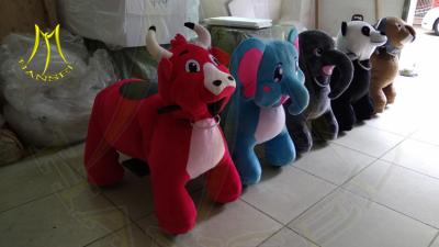 China Hansel electric ride on coin operated plush animals toy machine for sale