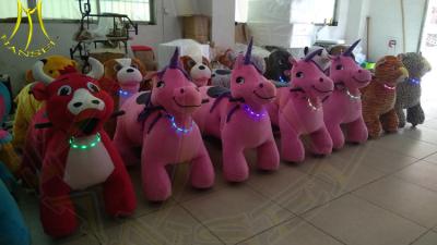 China Hansel indoor games animal scooter plush electrical riding toy rides for sale