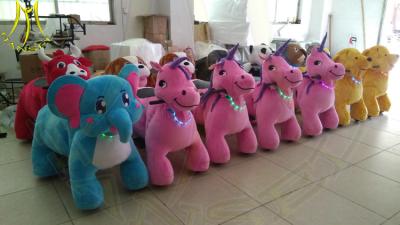 China Hansel walking stuffed electric children zoo animals kiddie ride for sale
