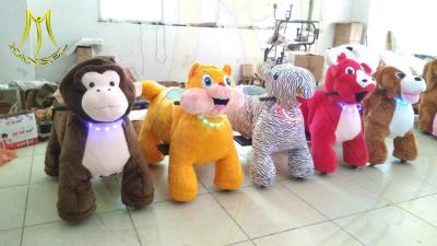 China Hansel kids play ground games amusement park plush animal rides for sale