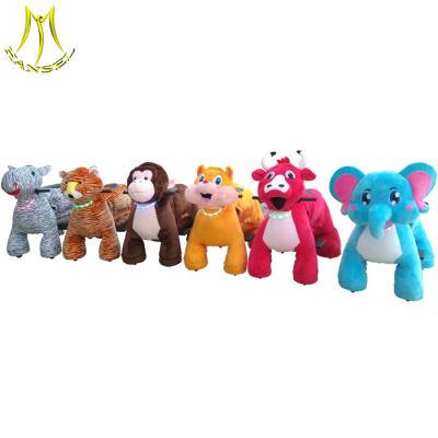 China Hansel amusement children electric stuffed walking battery operated animal ride for sale