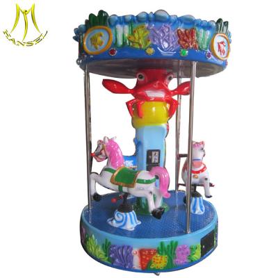 China Hansel mall game center for sale wooden toys kiddy rides merry go round horse for sale