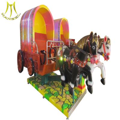 China Hansel  hot sale factory price fiberglass kids carousel children indoor merry go round for sale