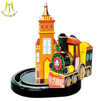 China Hansel small riding horse fiberglass carousel train used merry go rounds for sale for sale