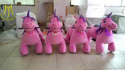 China Hansel stuffed motorized plush riding animals coin operated children rides car for sale