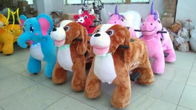 China Hansel hot selling electric soft kids ride on stuffed animal scooter for children for sale