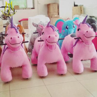 China Hansel 2018 low price amusement park battery powered plush animal electric scooter for sale