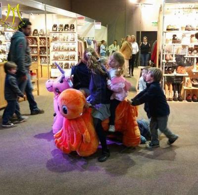 China Hansel amusement park games indoor electric mountable animal plush ride for sale