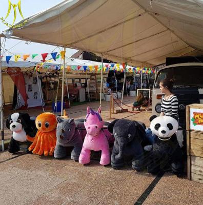 China Hansel amusement park games fireproof plush toys stuffed ride on animals for sale