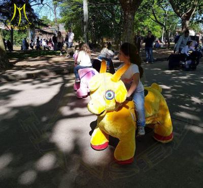 China Hansel hot selling kids ride on electric mountable plush motorized animal for sale