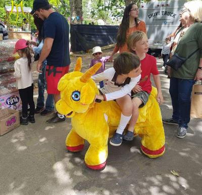 China Hansel amusement park games electric plush zoo animals kiddie ride for sale