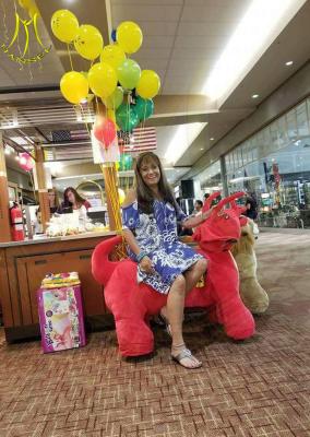 China Hansel shopping mall indoor kids and adults coin operated plush unicorn electric scooter for sale