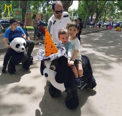China Hansel entertainment equipment kids plush riding animals plush riding motorized animals for sale