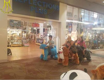 China Hansel  Hot sale electric coin operated stuffed animal unicorn on wheelsin Guangzhou for sale