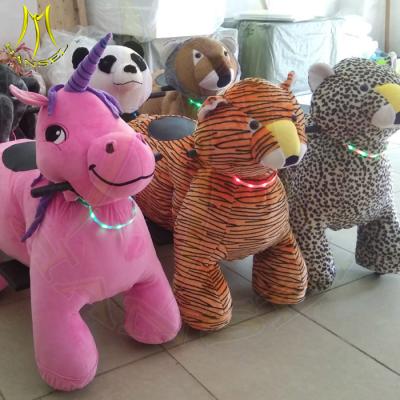 China Hansel amusement park stuffed electric battery operated ride on animals for sale