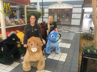 China Hansel  battery operated ride animals sit on animal car motorized plush riding animals for sale