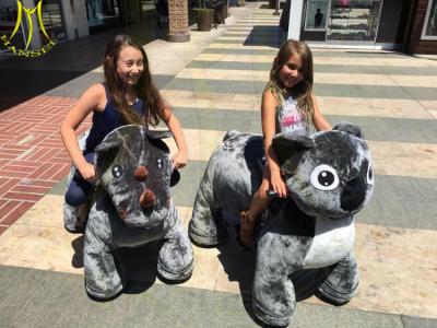 China Hansel children plush battery operated zoo animal plush toy rides for shopping center for sale