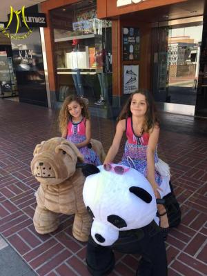 China Hansel wholesale walking coin operated motorized plush riding animals for fun for sale