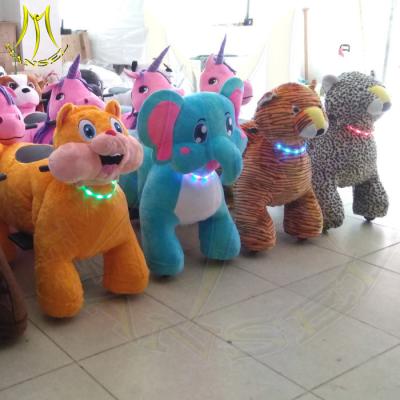 China Hansel electric indoor shstuffed motorized plush riding animals for sale
