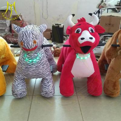 China Hansel outdoor playground moving plush electronic kid riding animals for sale for sale