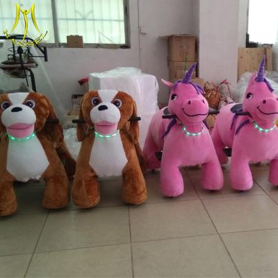 China Hansel hot selling walking stuffed battery electric animal scooter for kids for sale