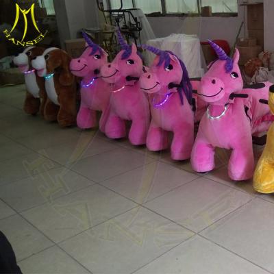 China Hansel children electric stuffed walking battery operated ride on animals for sale