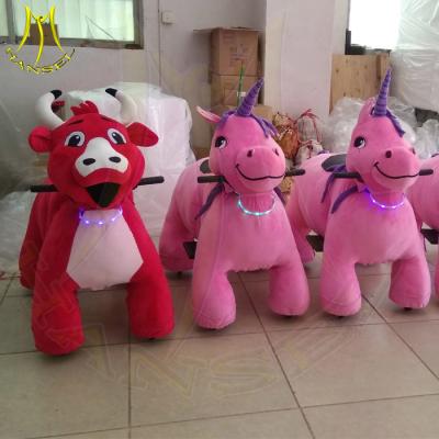 China Hansel amusement park walking electrical toy stuffed animal rides for sale