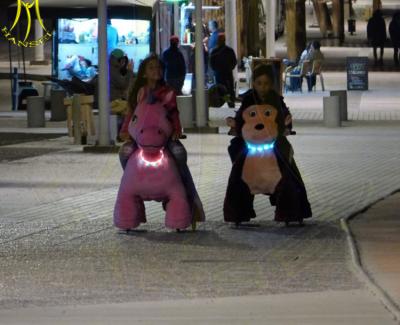China Hansel shopping mall funny coin operaated ride on plush motorized animals for sale