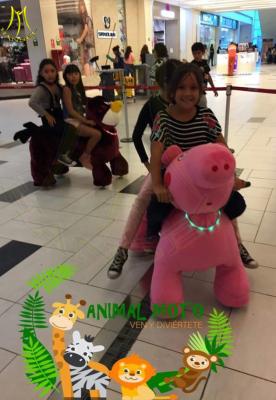 China Hansel  battery kiddie rides 4 wheel adult bike ride on plush animals for mall for sale