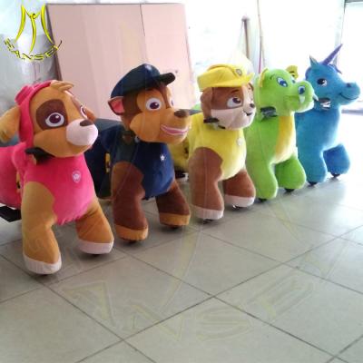 China Hansel amusement coin operated walking electric ride on stuffed horse for sale