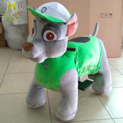 China Hansel shopping mall walking machine electric mountable plush motorized animal for sale