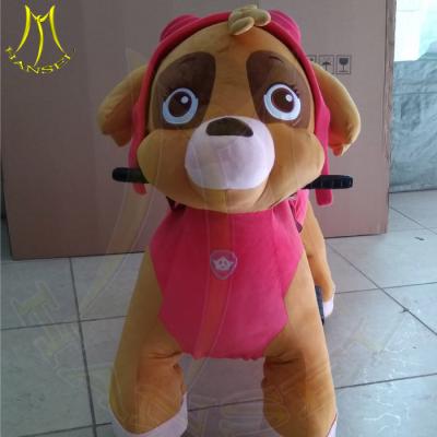 China Hansel hot selling moving battery operated plush electrical animal rides for sale