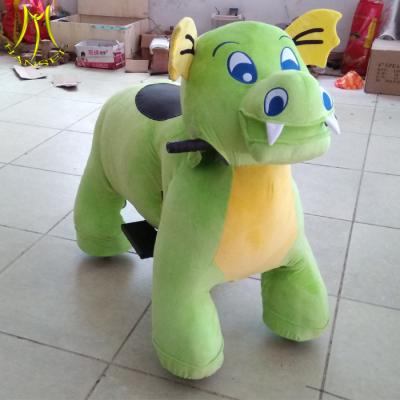 China Hansel best selling kid riding dinosaur toy for kids stuffed 4 wheel animal car for sale