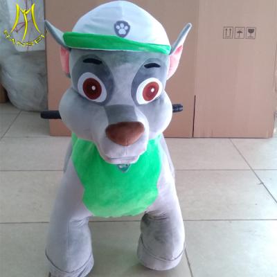 China Hansel hot selling children coin operated plush paw patrol elecrtic dog scooter ride cars kids for sale
