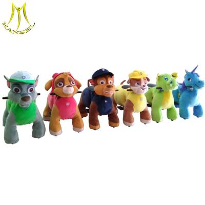 China Hansel four wheels walking electric kids ride on plush animals for sale