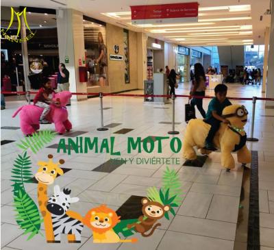 China Hansel electric walking unicorn plush toy stuffed animal scooters in mall for sale