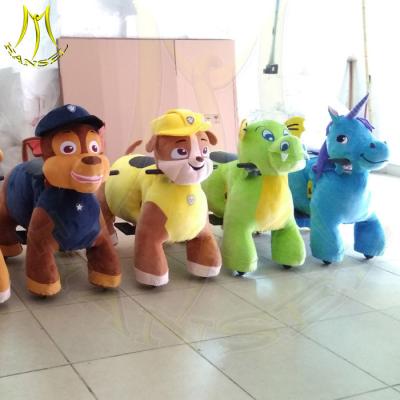 China Hansel amusement park games electric children ride on plush animals for sale