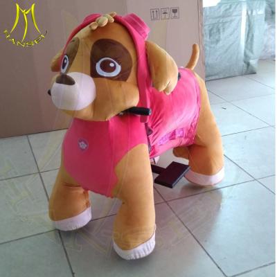 China Hansel hot selling amusements walking arcade kiddie ride on plush animals for sale