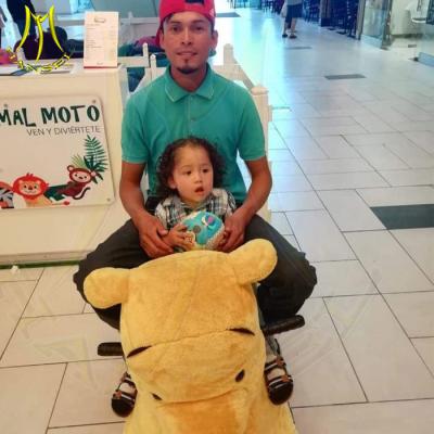 China Hansel amusement park kids ride on stuffed electric mountable animals for sale