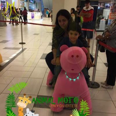 China Hansel amusement children ride on stuffed walking electric toy animal for sale