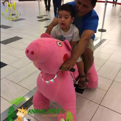 China Hansel coin operated children ride on stuffed walking plush animals for sale